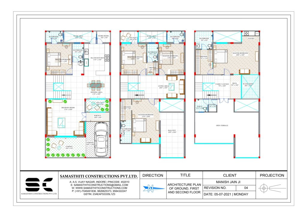 30x55 East Face Home Elevation Design | 1650 sqft. Elevation Design