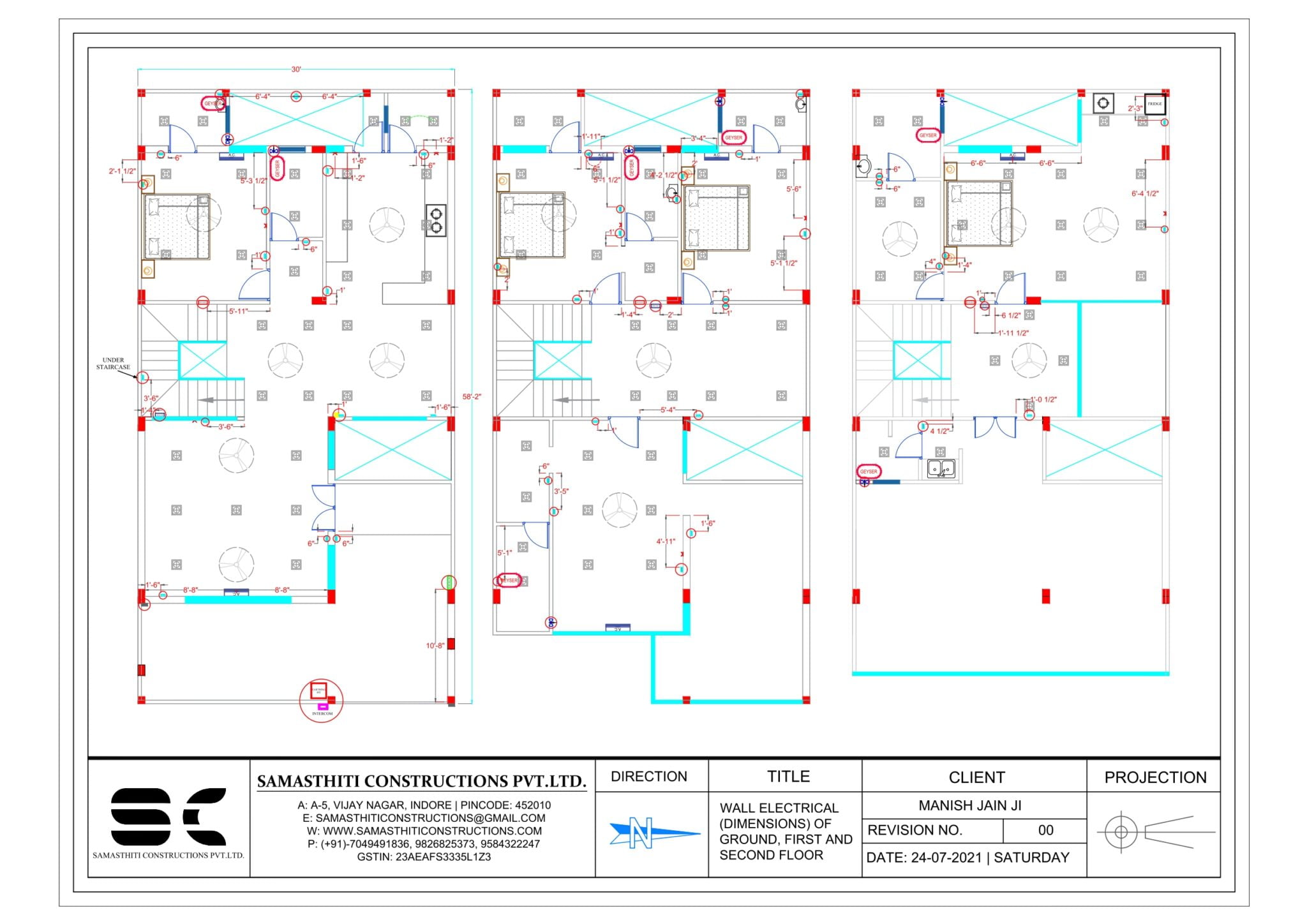 30x55 East Face Home Elevation Design | 1650 sqft. Elevation Design