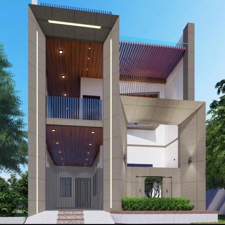 20 by 50 Front Elevation House Design - Samasthiti Constructions