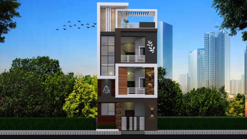 Explore Our 3 Stair 20x50 House Elevation Design