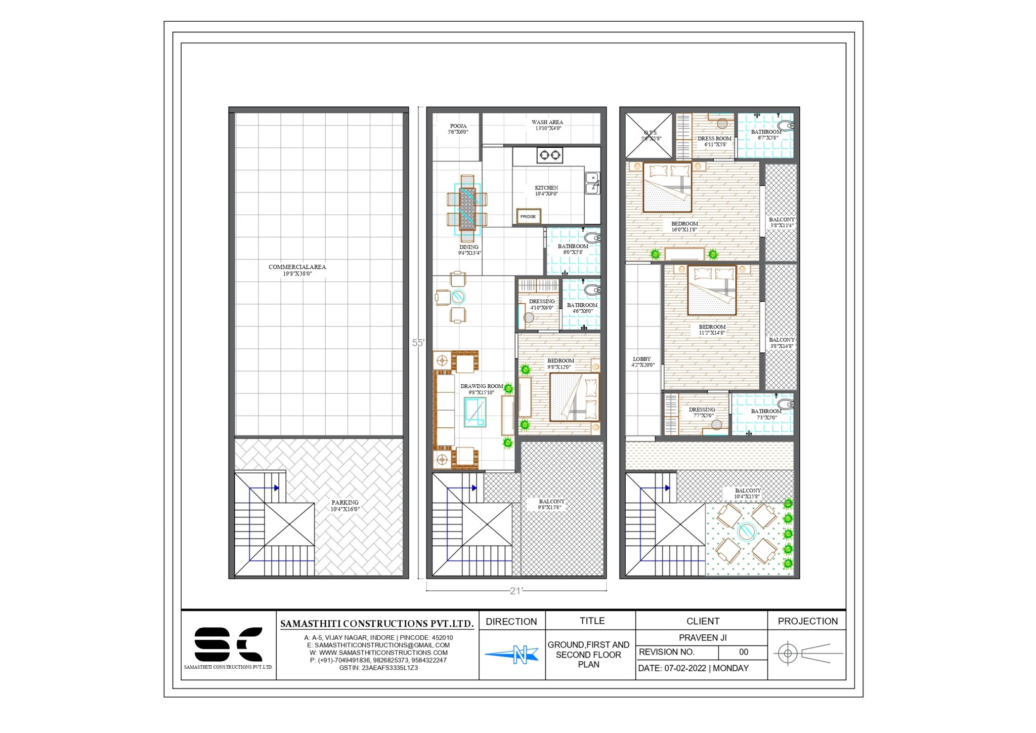Introducing our 21x55 Feet Floor Plan Design