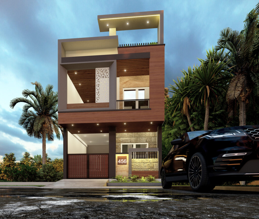 Elevate Your Space: Small Home Front Elevation Design in Indore
