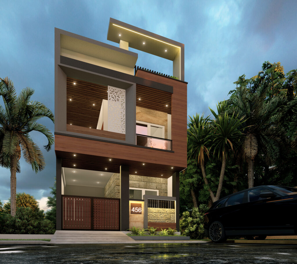 Elevate Your Space: Small Home Front Elevation Design in Indore