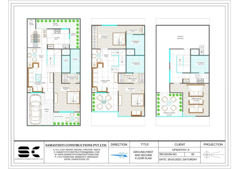 House Plan for a 25x50 sqft House - Samasthiti Constructions